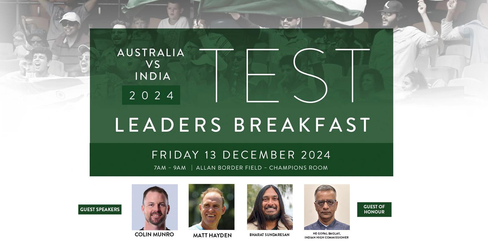 Australia v India Test Breakfast | Queensland Cricket